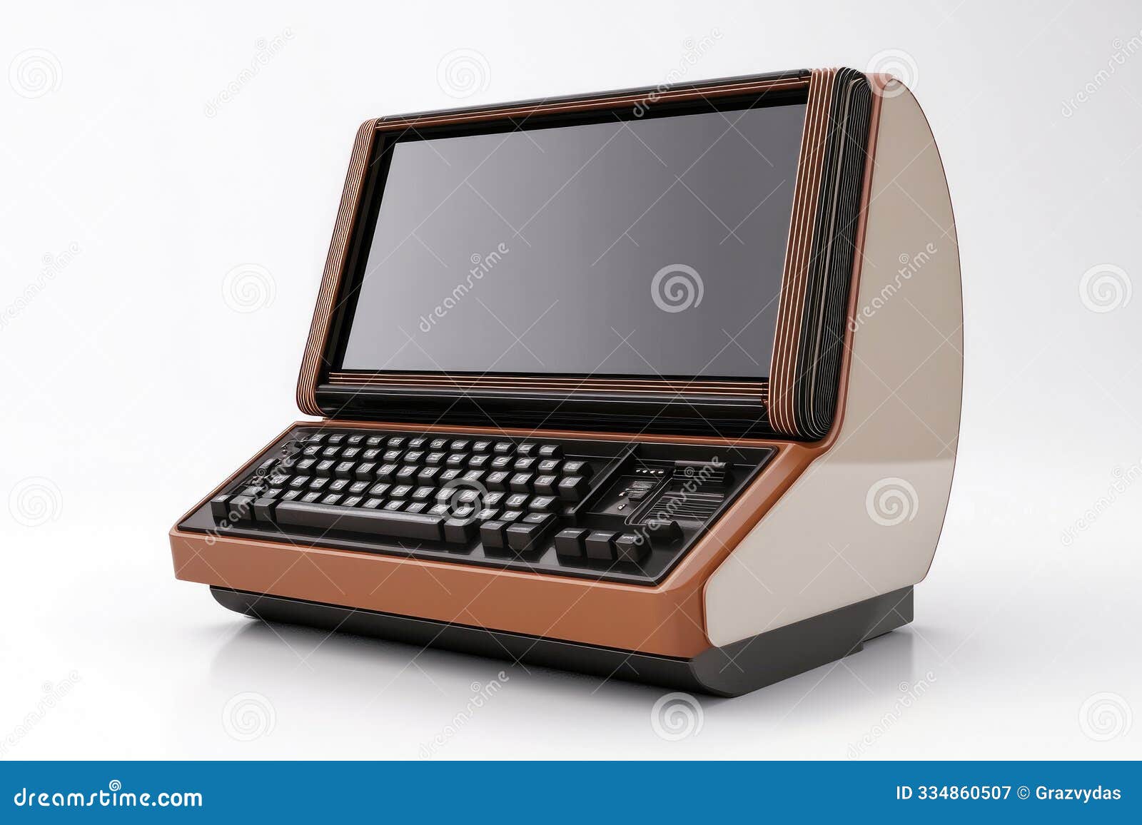 Old-fashioned Personal Computer in from 80s Stock Illustration ...