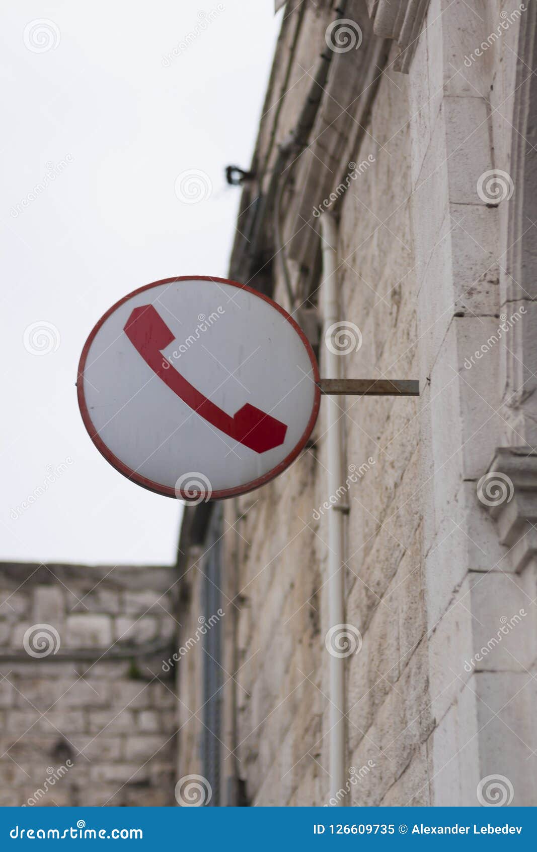 Old fashioned phone sign stock image. Image of urban - 126609735