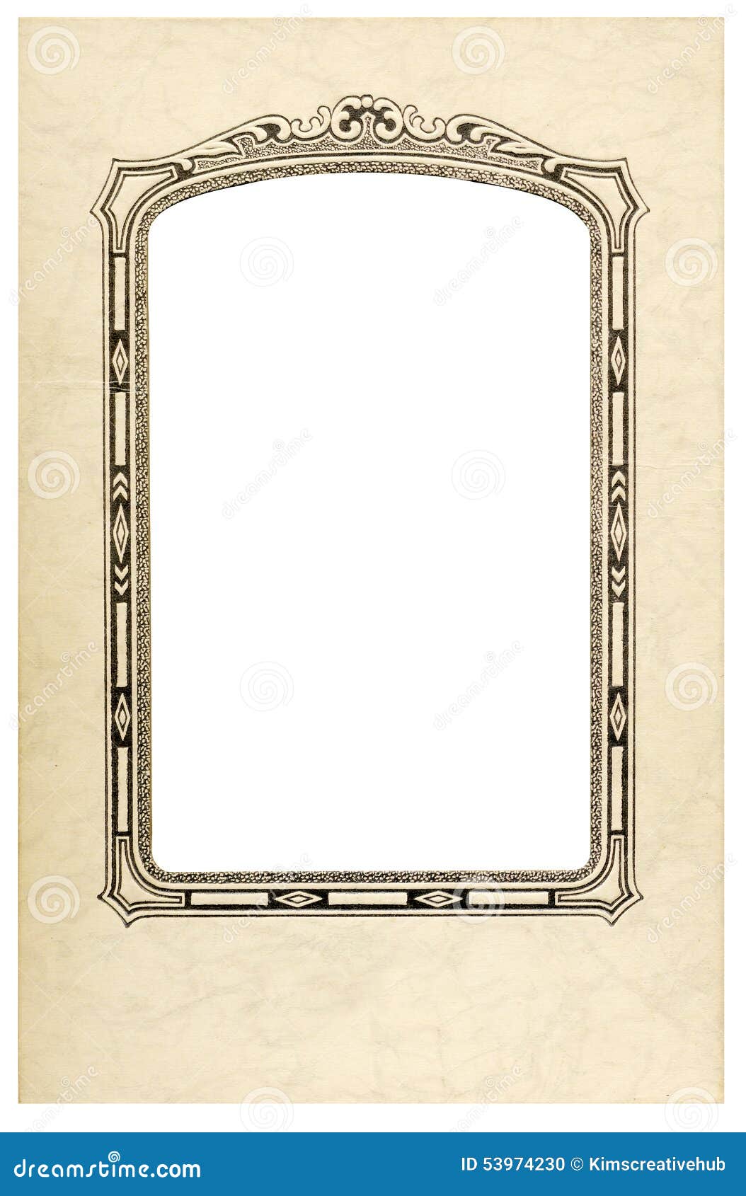 Old Fashioned Picture Frame Vertical. Stock Photo - Image of remote ...