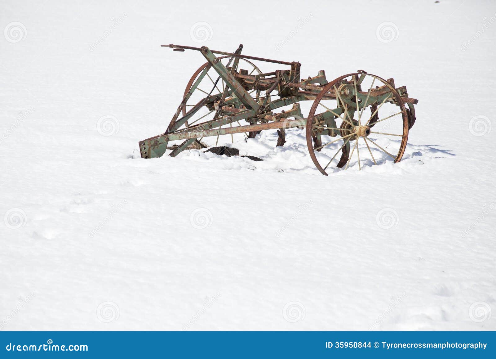Old Fashioned Plough, Farming Equipment On Display Stock Photo ...