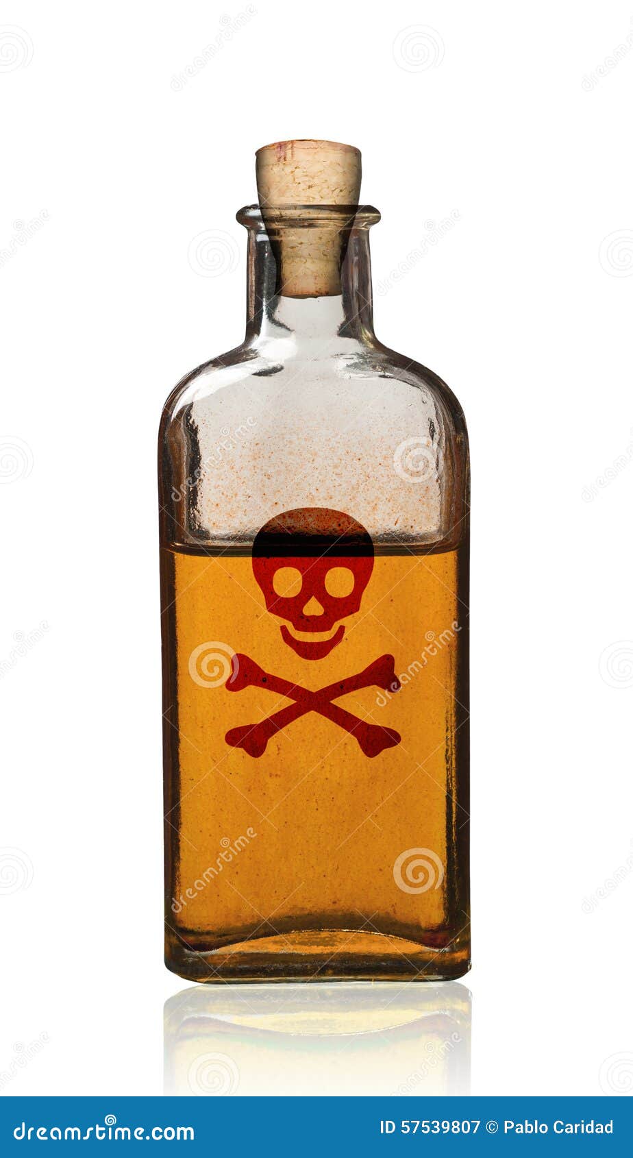 Old Fashioned Poison Bottle with Label, Isolated. Stock Image - Image ...