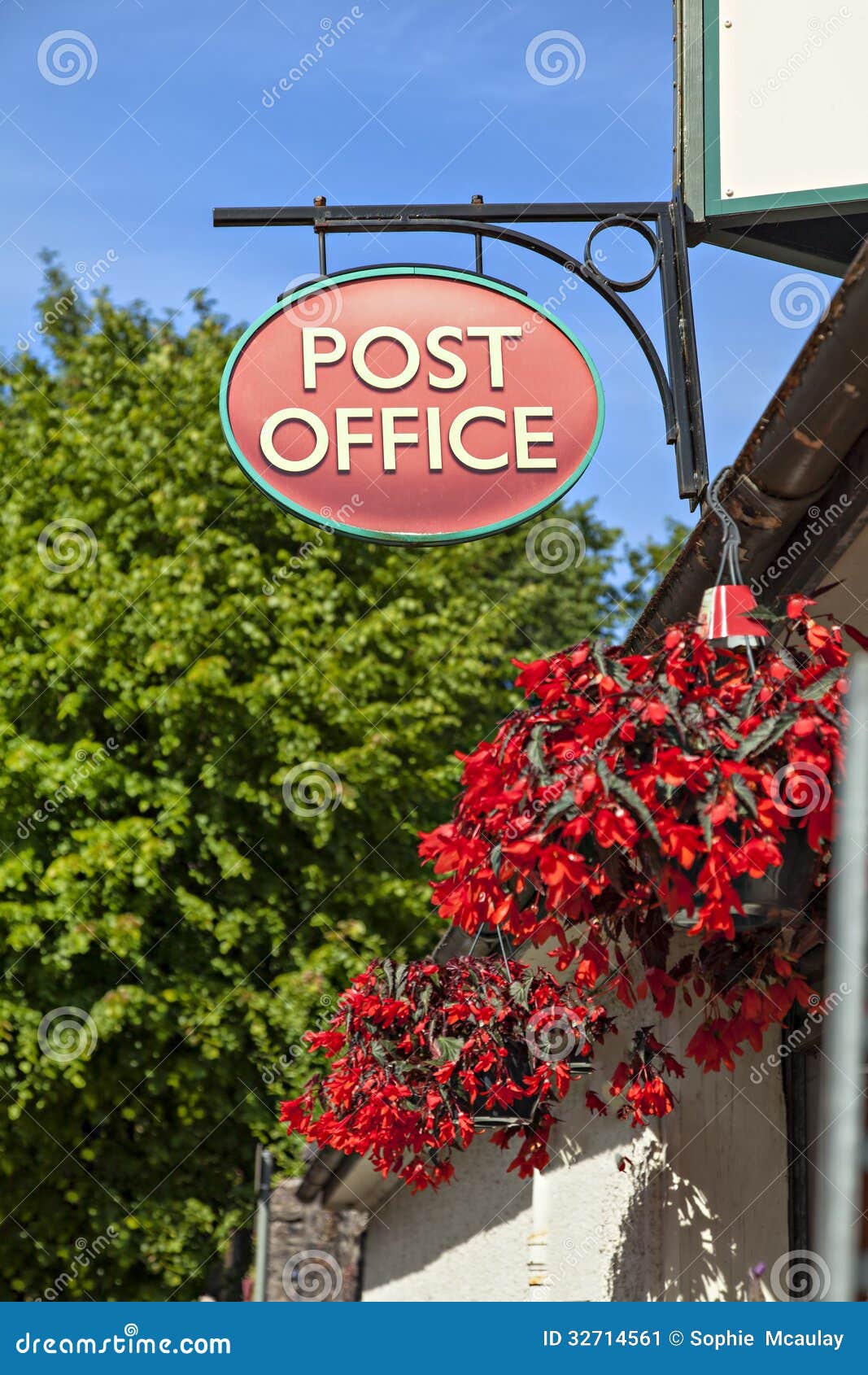 Old Fashioned Post Office Sign Stock Image - Image of flowers, english ...