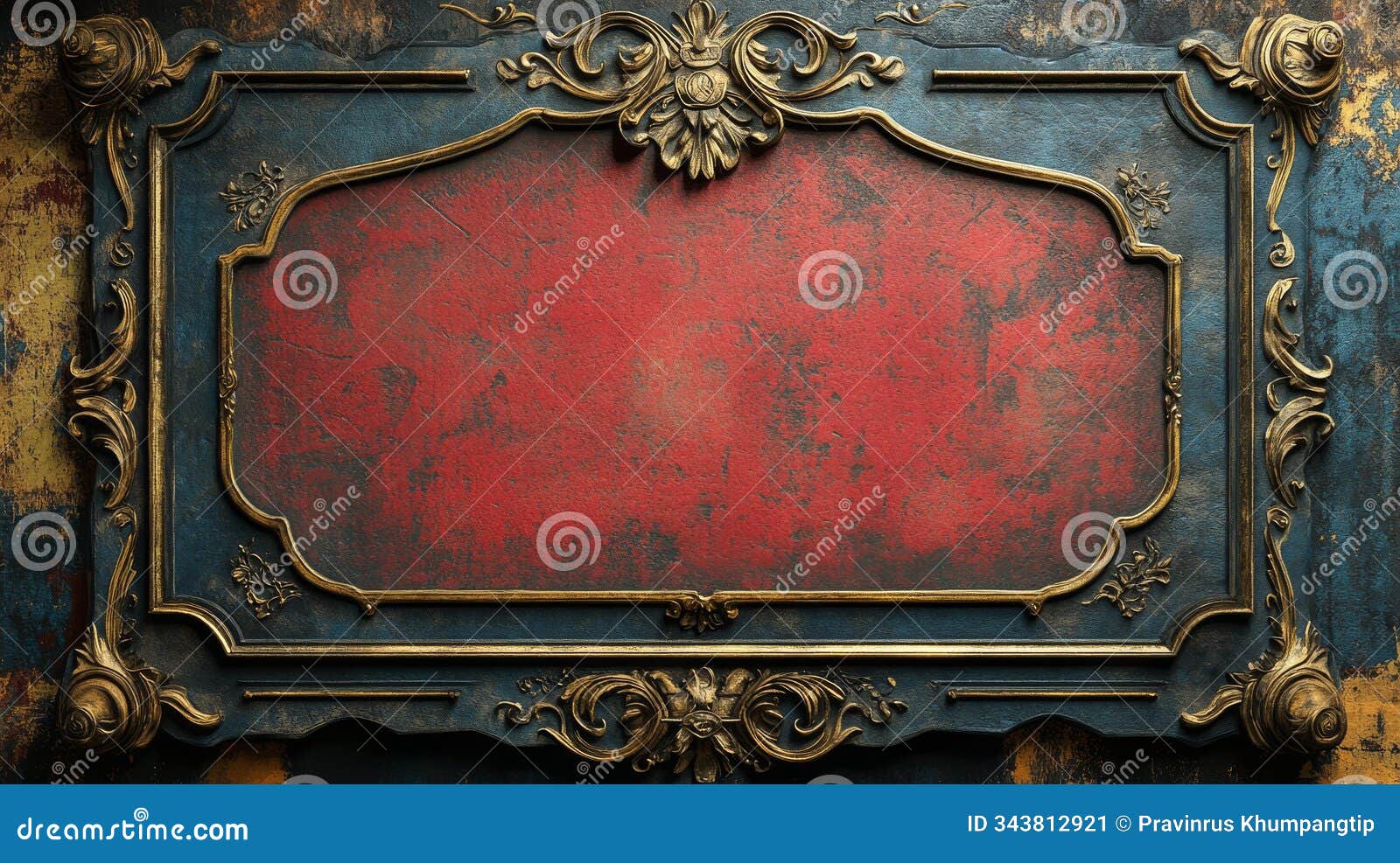 Old-fashioned Poster Template with a Bold, Decorative Frame and ...