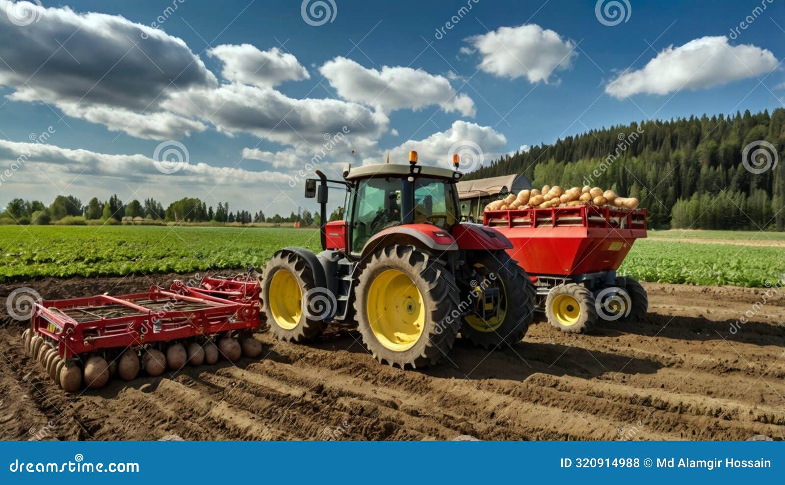 Breaking New Ground: Advancements in Potato Harvesting Equipment. Stock ...