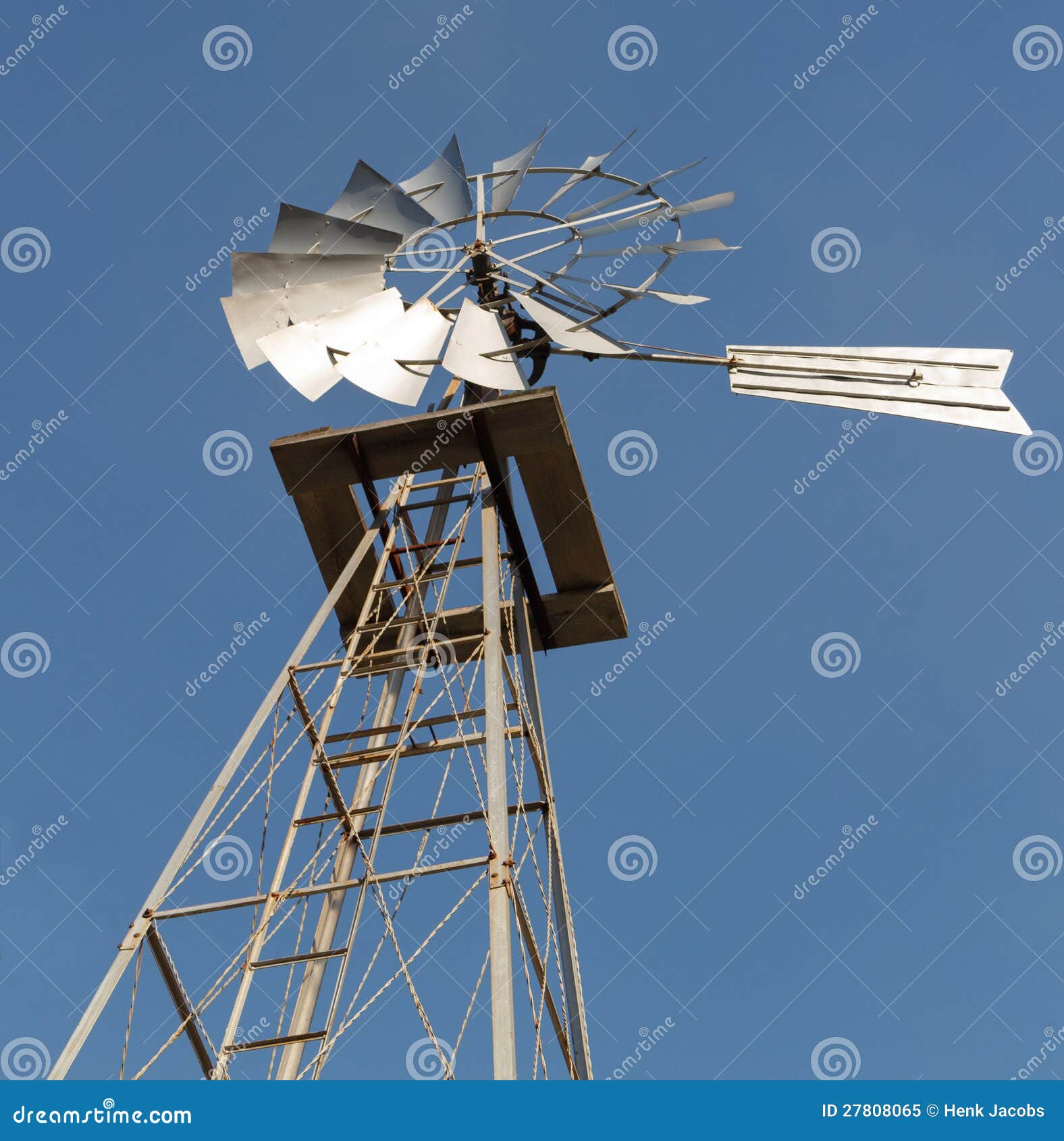 Old Fashioned Power Windmill Stock Image - Image of view, alternative ...
