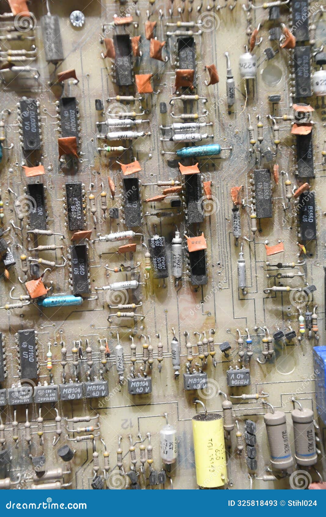 Old-fashioned Printed Circuit Board from German Democratic Republic ...