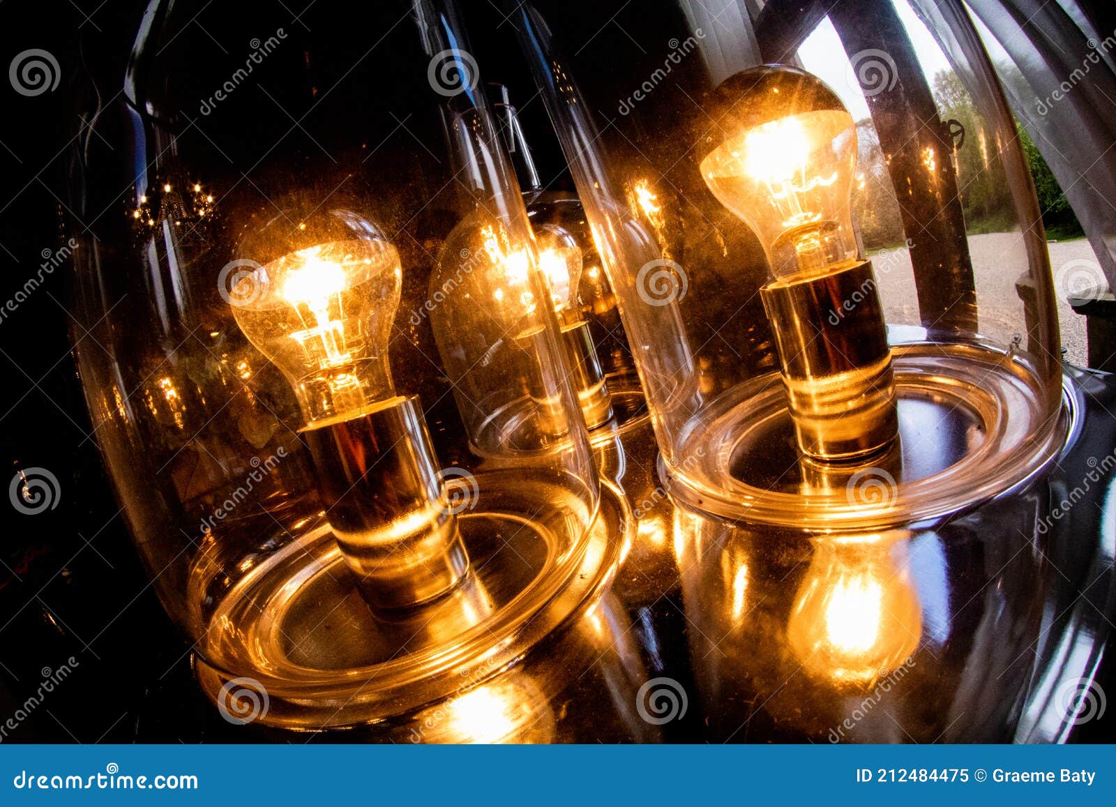 Old Fashioned Retro Filament Light Bulbs Close Up Stock Image - Image ...