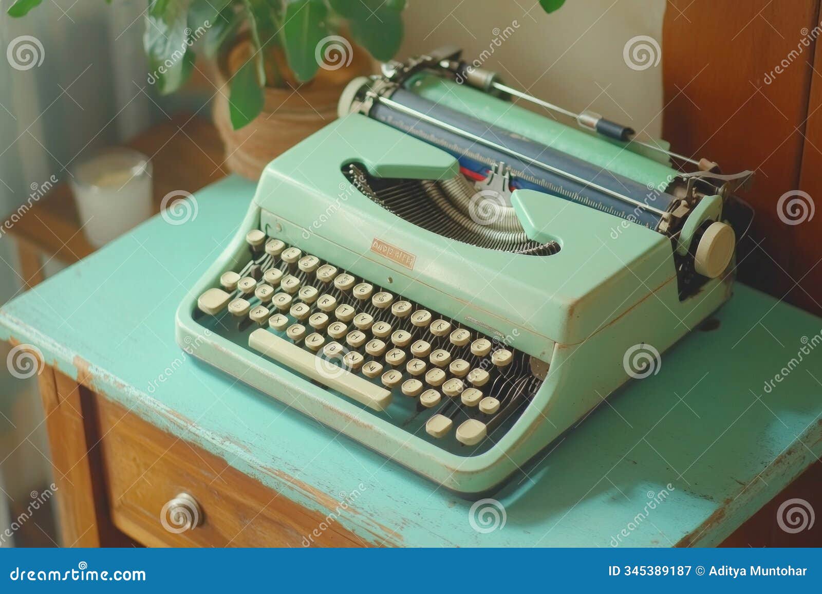 Retro Turquoise Floral Wallpaper Texture With Pineapple Motif - Vintage ...