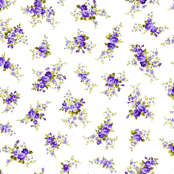 An Old-fashioned Rose Flower Pattern Perfect for Textiles, Stock ...