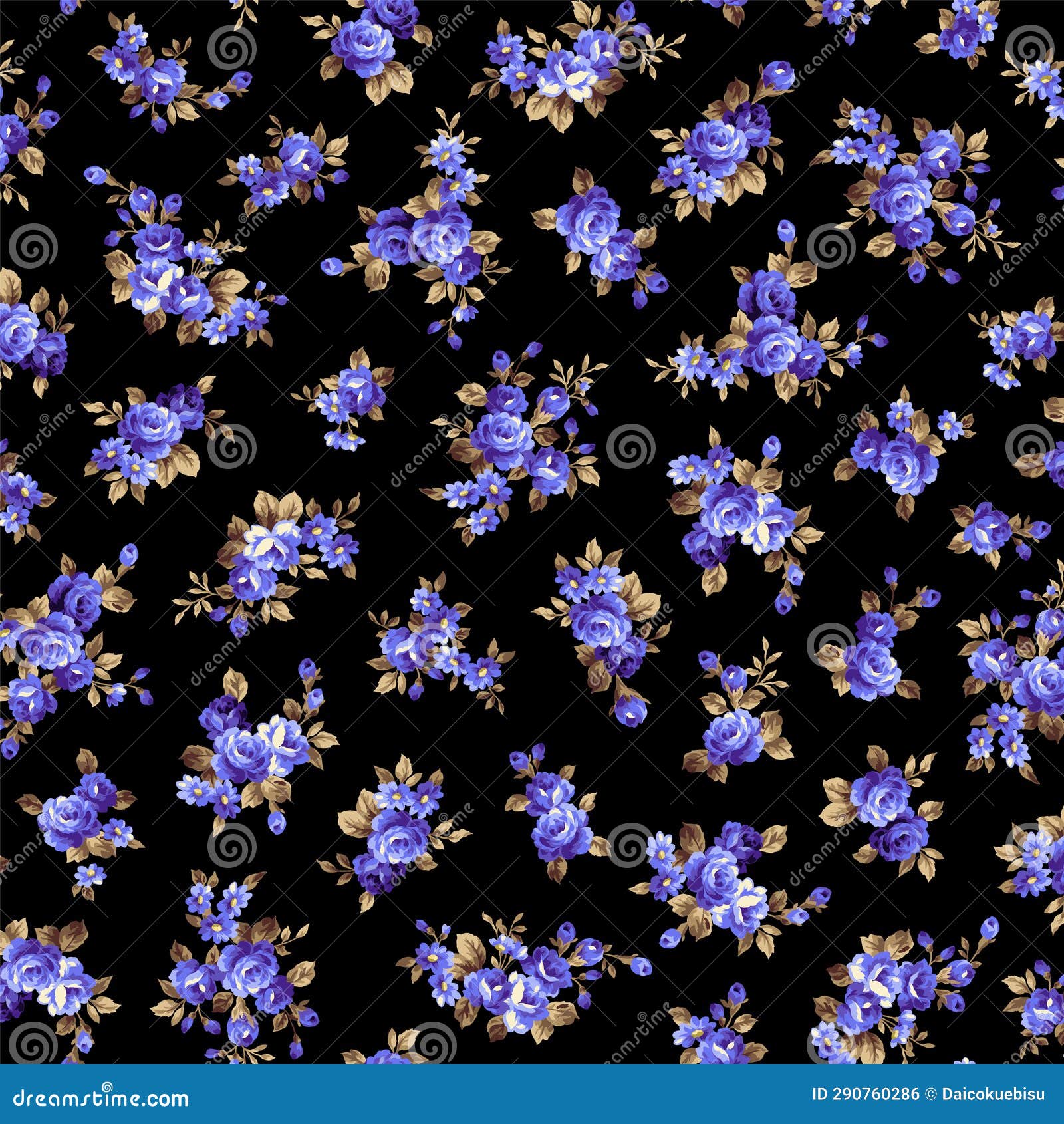 An Old-fashioned Rose Flower Pattern Perfect for Textiles, Stock ...