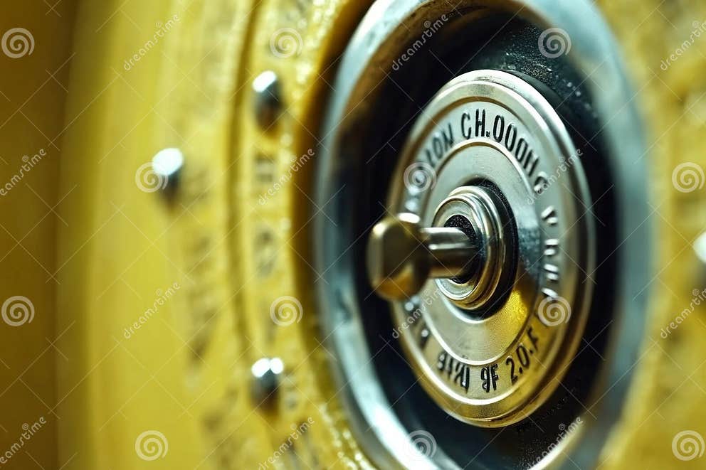 Generative Ai, Old-fashioned Safe Box, Large Cipher Dial, Bank Safe Box ...
