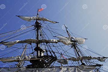 Old fashioned sailing ship stock photo. Image of vessel - 1269436
