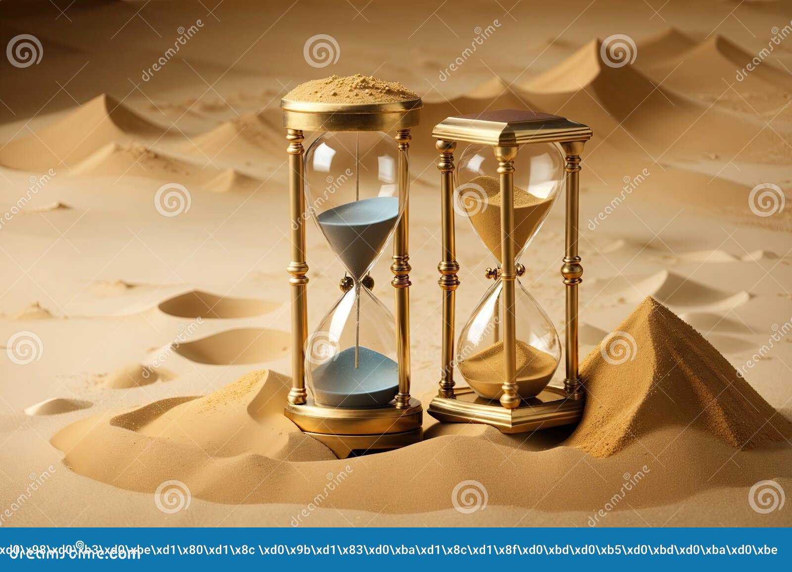 Old Fashioned Sand Clock. Ai Generative Stock Illustration ...