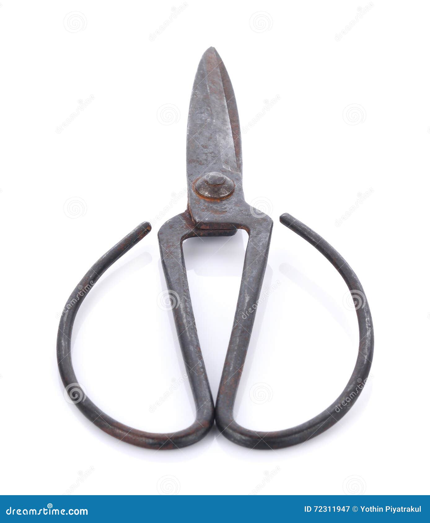 Old Fashioned Scissors on White Background Stock Image - Image of dirty ...