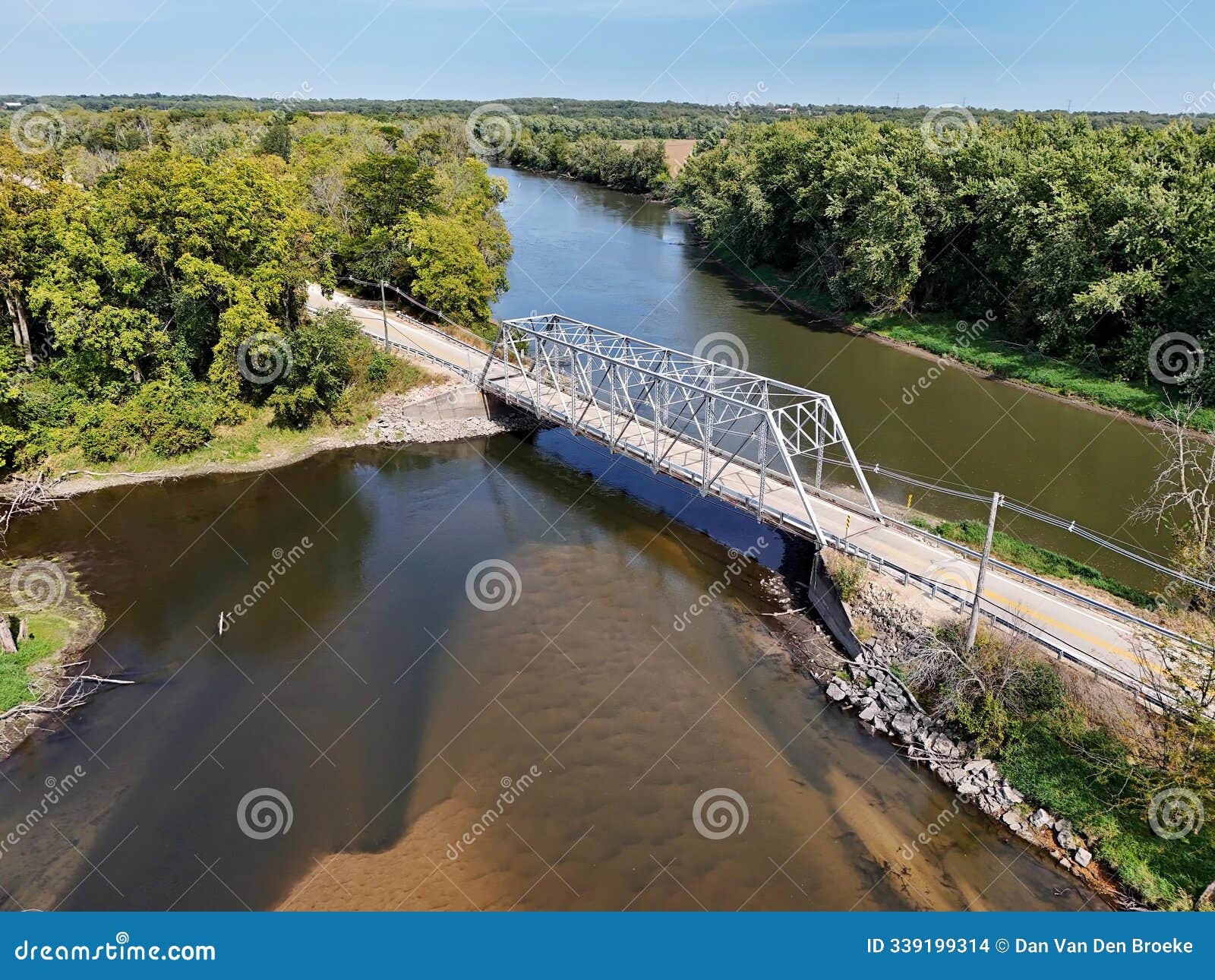 Old Single Lane Iron Trestle Bridge Crossing a River Stock Photo ...