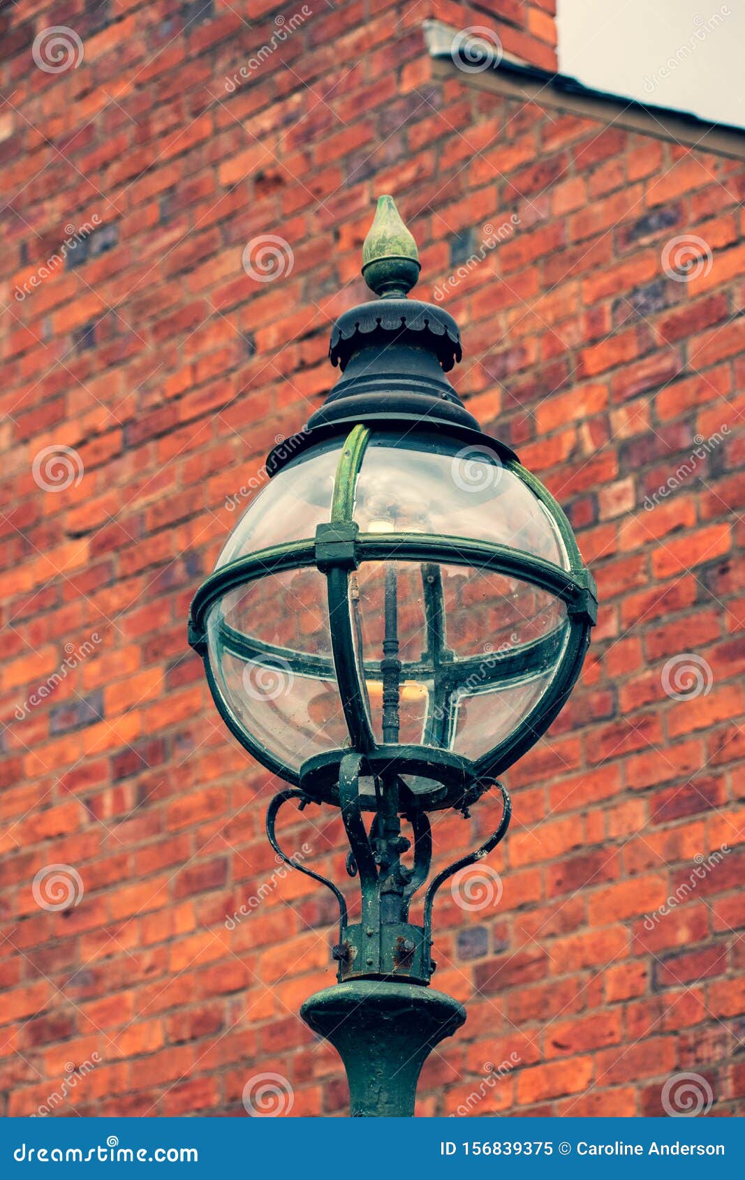 Old Fashioned Street Light, Round Shape. Stock Image - Image of light ...