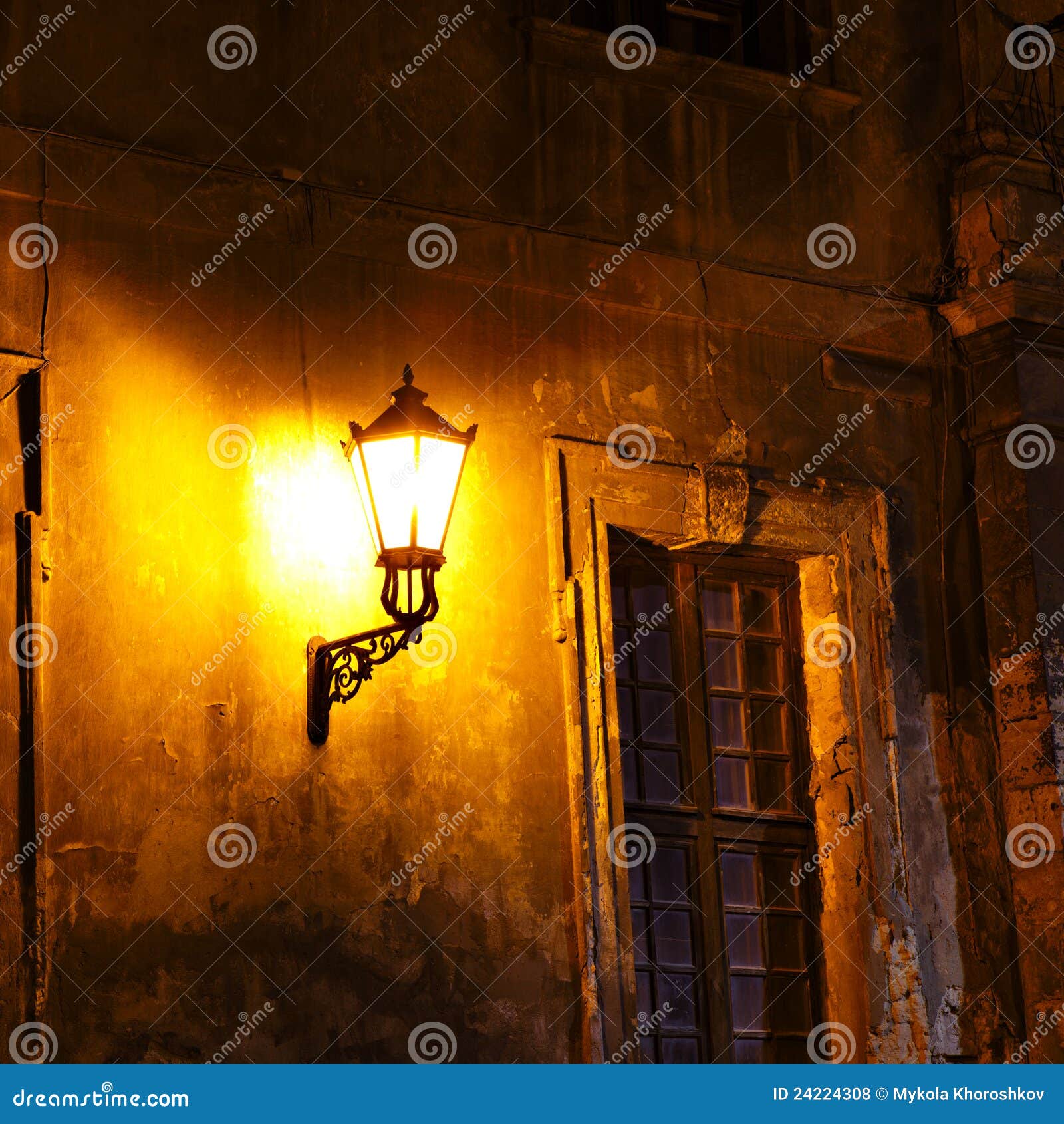 Old fashioned street light stock photo. Image of evening - 24224308