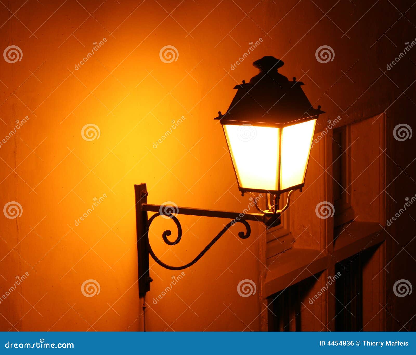 Old fashioned street light stock photo. Image of evening - 4454836