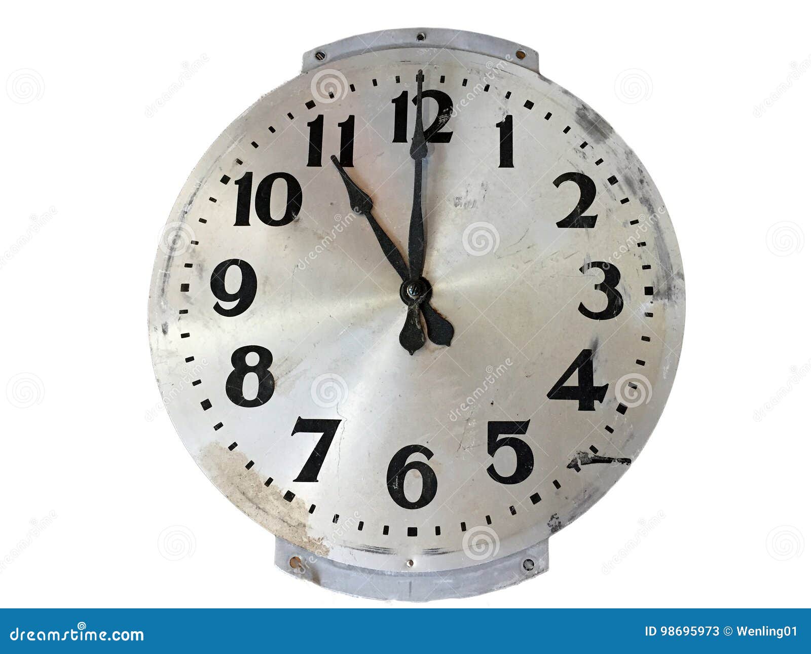 Old Fashioned Style Stainless Steel Wall Clock Stock Image - Image of ...