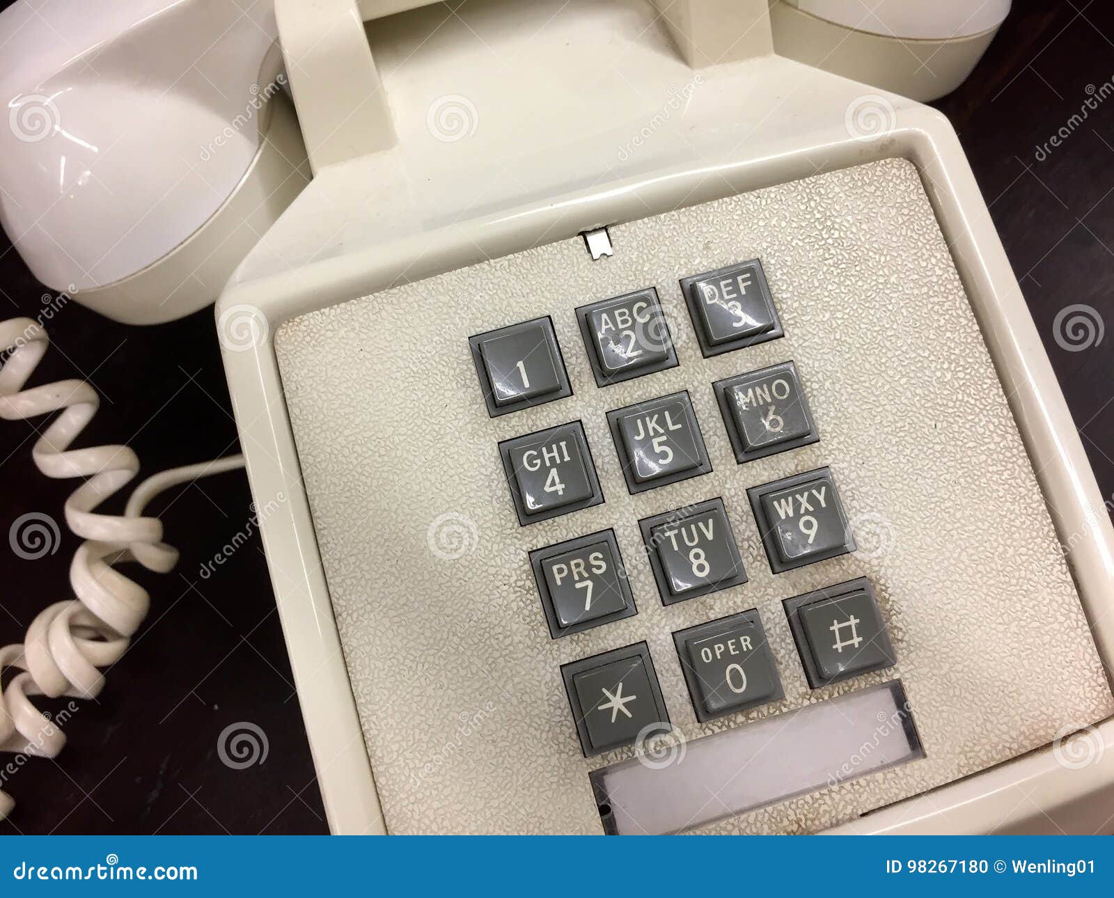 An Old Fashioned Style Telephone Stock Photo - Image of blank, number ...