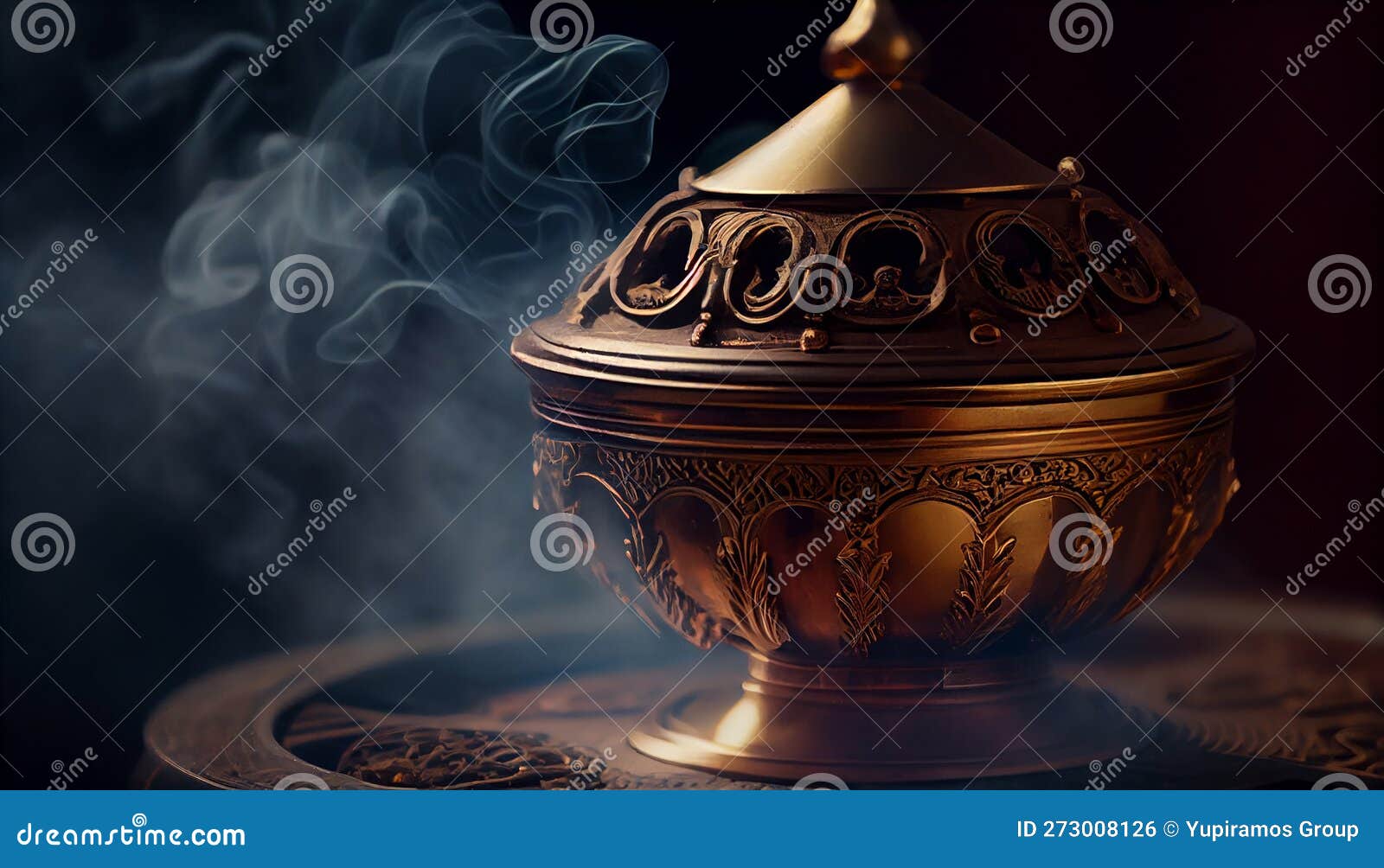 Old Fashioned Table Setting with Antique Metal Decorations Generated by ...