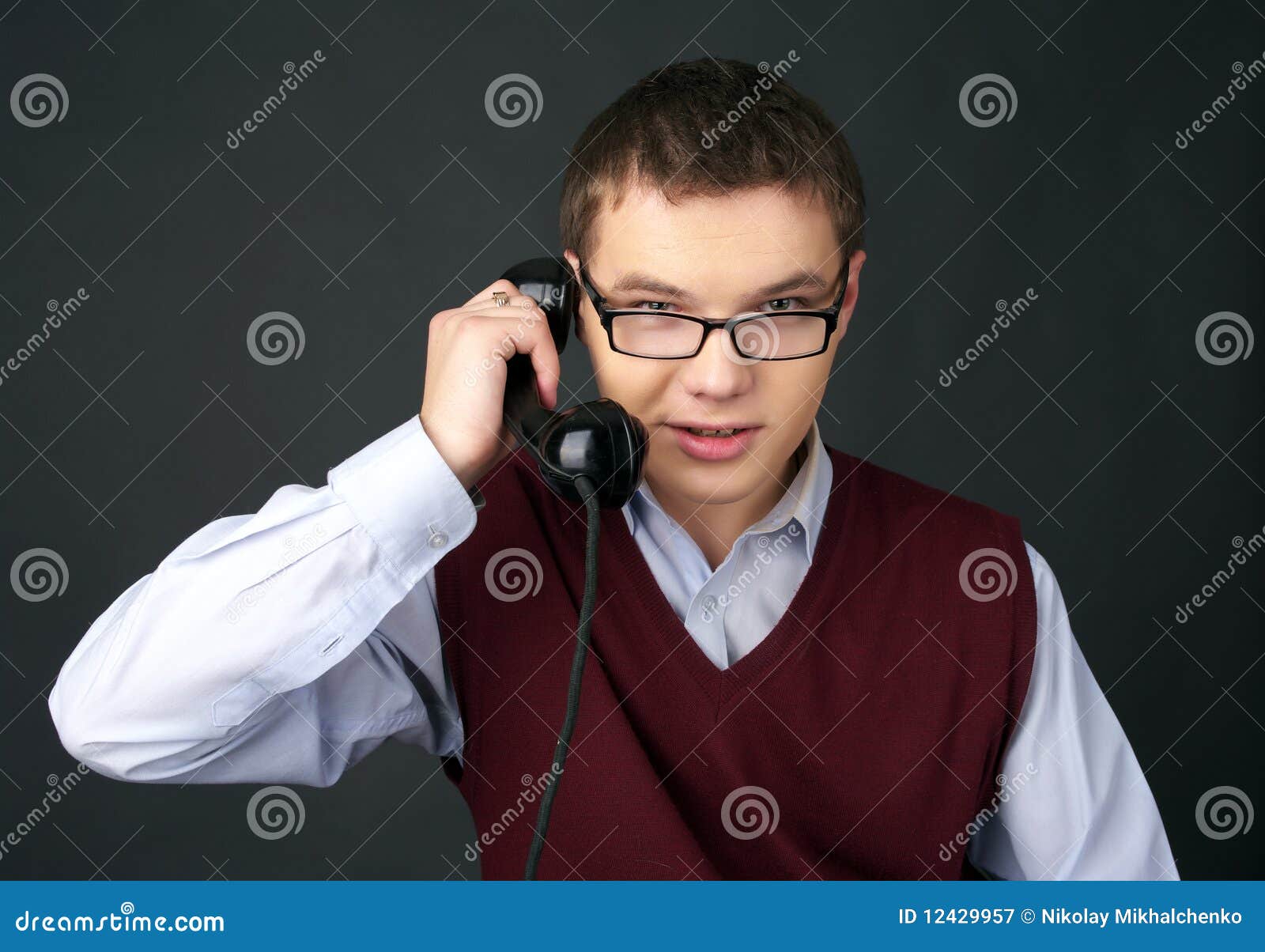 Old-fashioned Technical Support Stock Image - Image of people, operator ...
