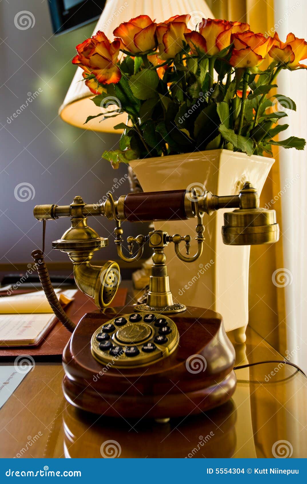 Old fashioned telephone stock photo. Image of wooden, wood - 5554304