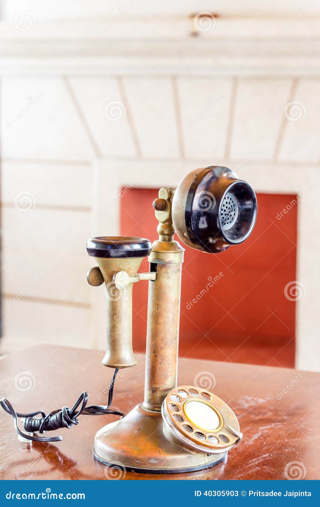 Old-fashioned Telephone Receiver Stock Image - Image of antique ...