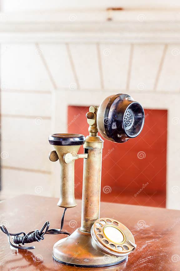 Old-fashioned Telephone Receiver Stock Image - Image of antique ...