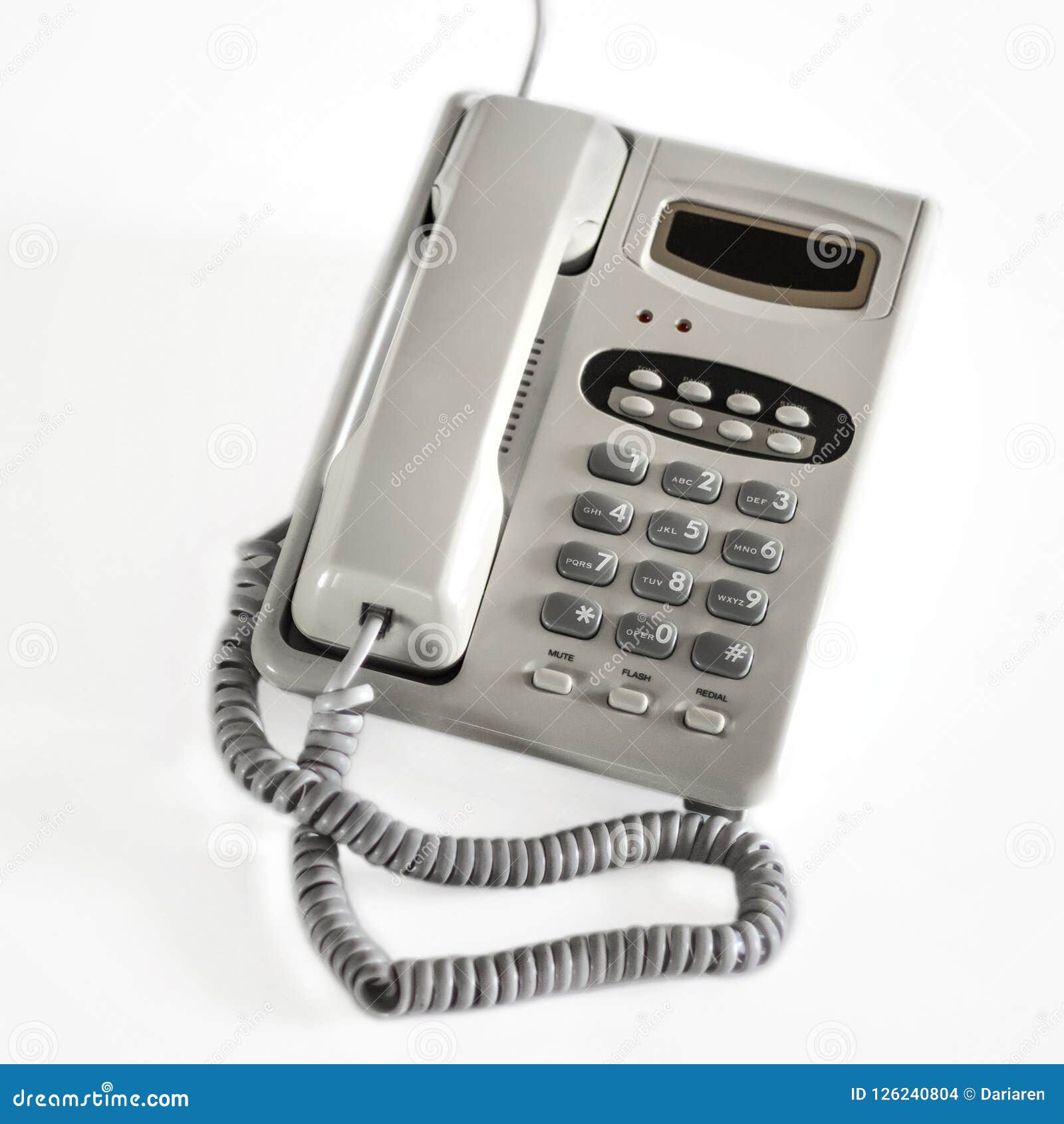 Old Telephone on White Background. Stock Photo - Image of connection ...