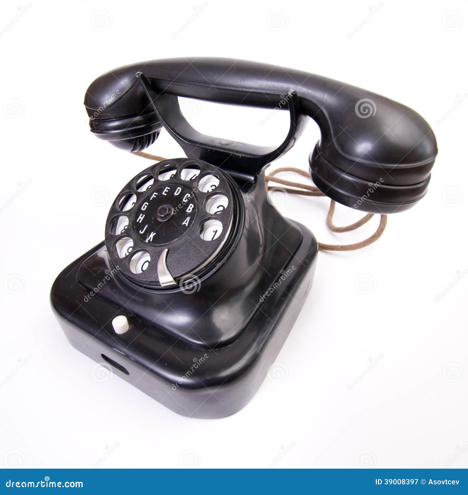 Old-fashioned Telephone on the White Backing Stock Image - Image of ...