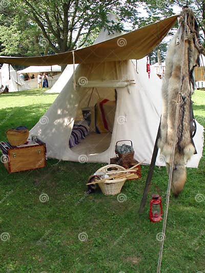Old fashioned tent stock image. Image of outdoor, drying - 1120723