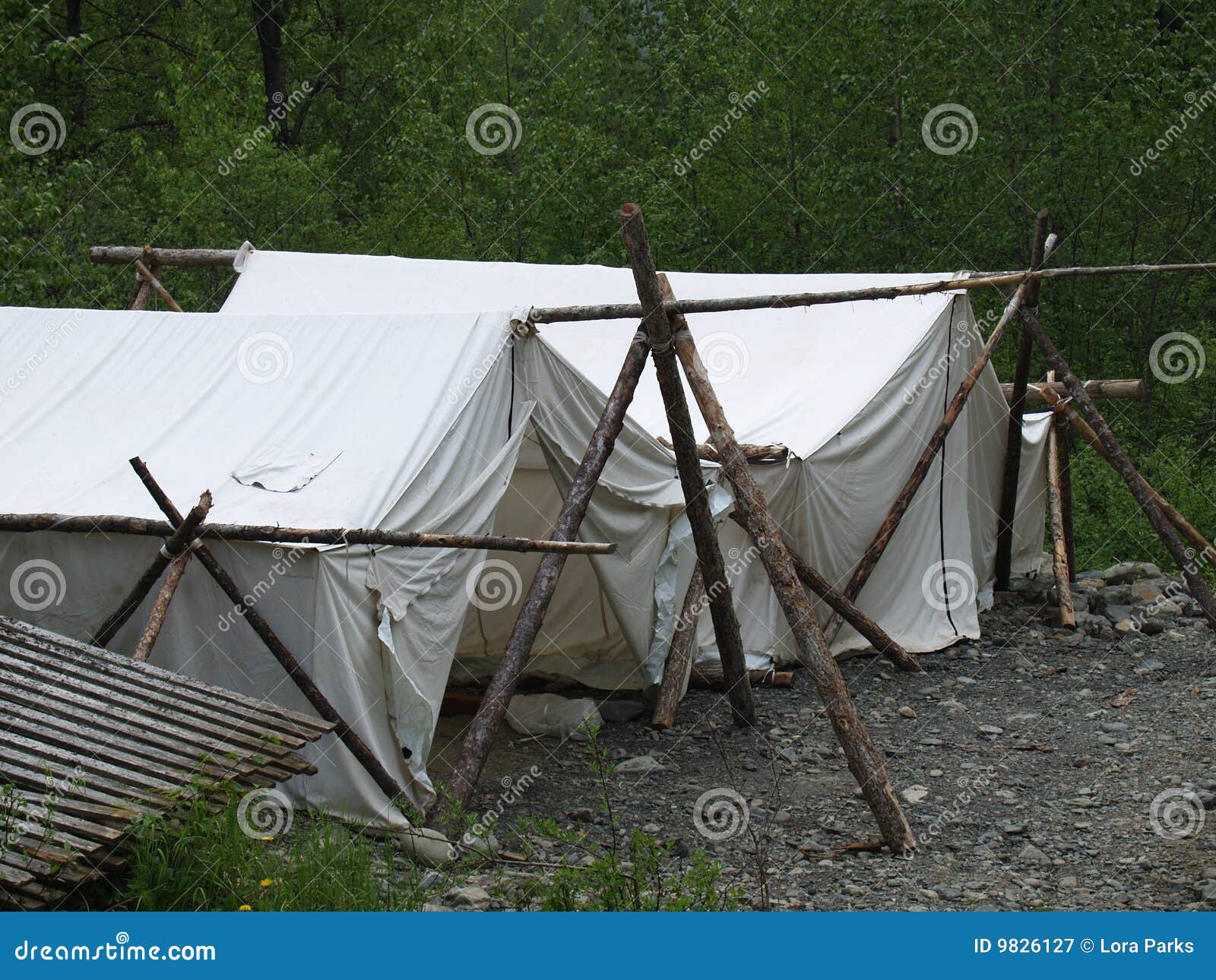 Old-Fashioned Tents stock image. Image of country, landscape - 9826127