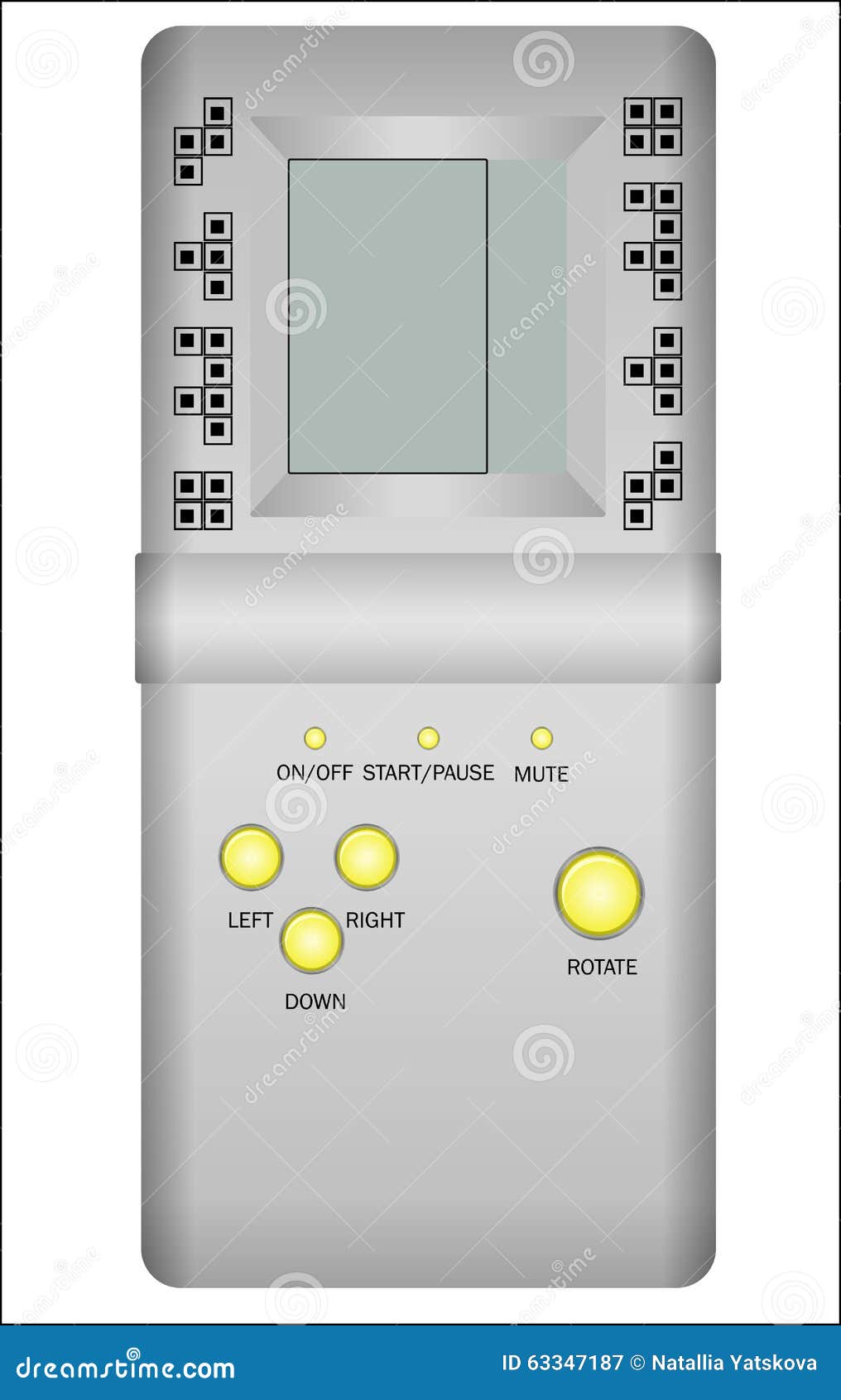 Old-fashioned Tetris Device Stock Vector - Illustration of obsolete ...