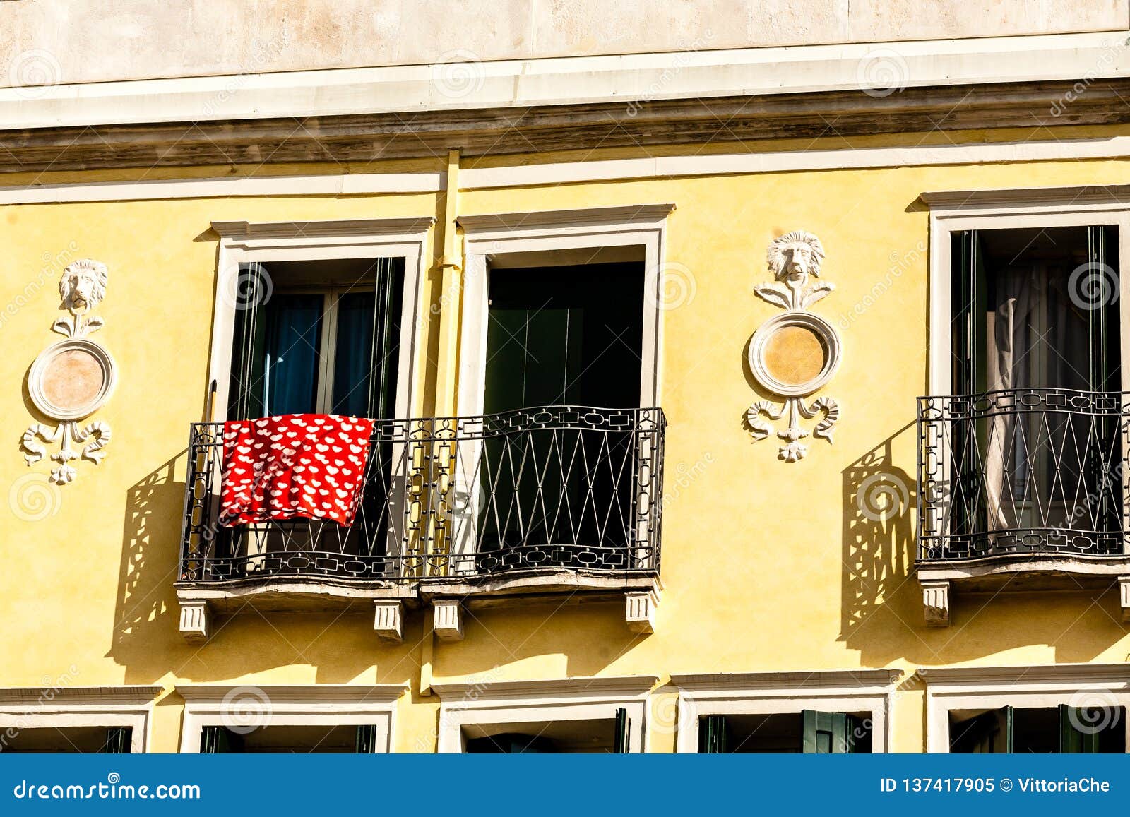 Old Fashioned Traditional Windows in Venice, Italy Stock Image - Image ...