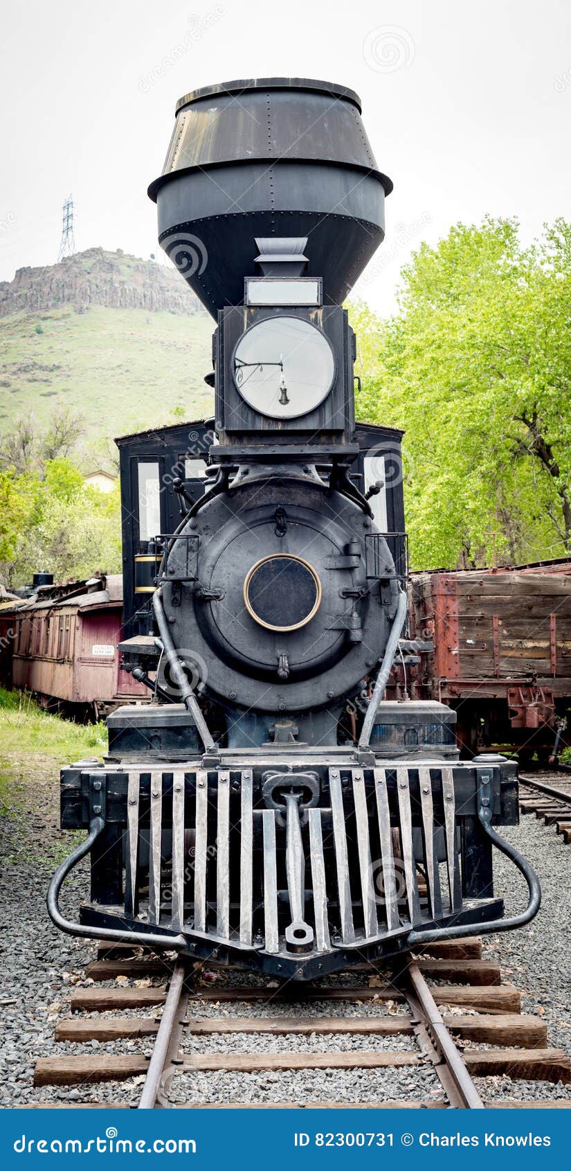Old Fashioned Train Engine that Uses Steam Stock Image - Image of ...