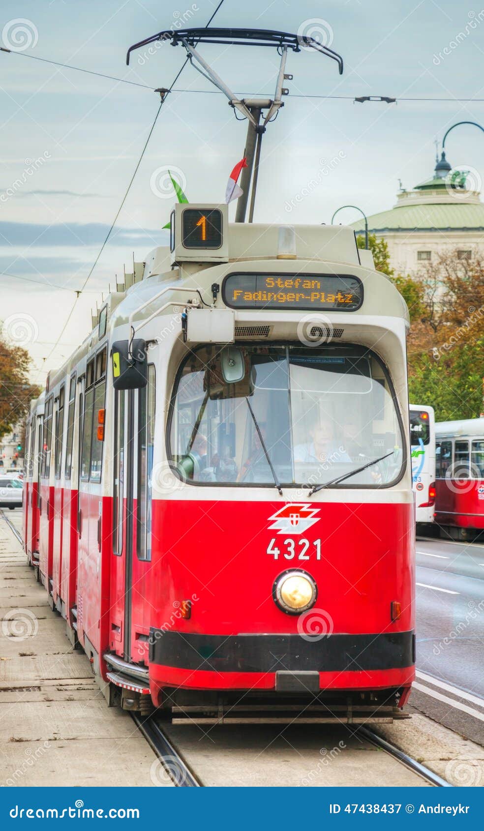 Old Fashioned Tram in Vienna, Austria Editorial Photography - Image of ...