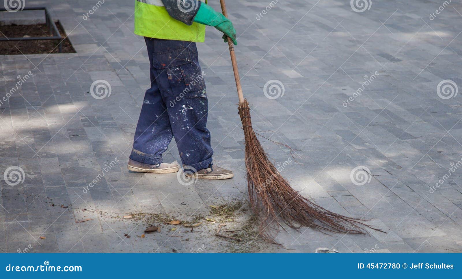 Old Fashioned Tree Branch Broom Stock Photo - Image of branch, street ...
