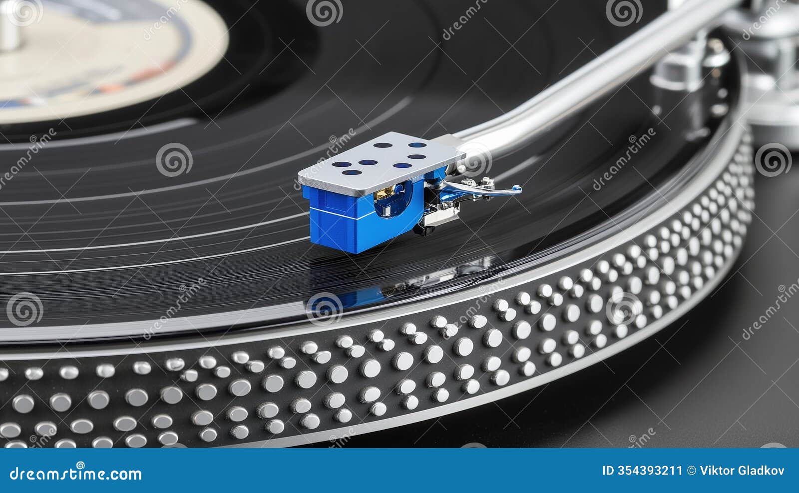 Old-fashioned Turntable Record Player. Generative AI Stock Image ...
