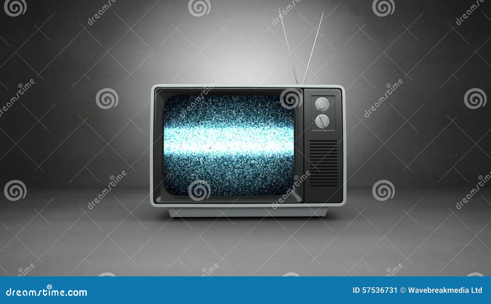 Old Fashioned Tv with Static Stock Video - Video of zoom, white: 57536731