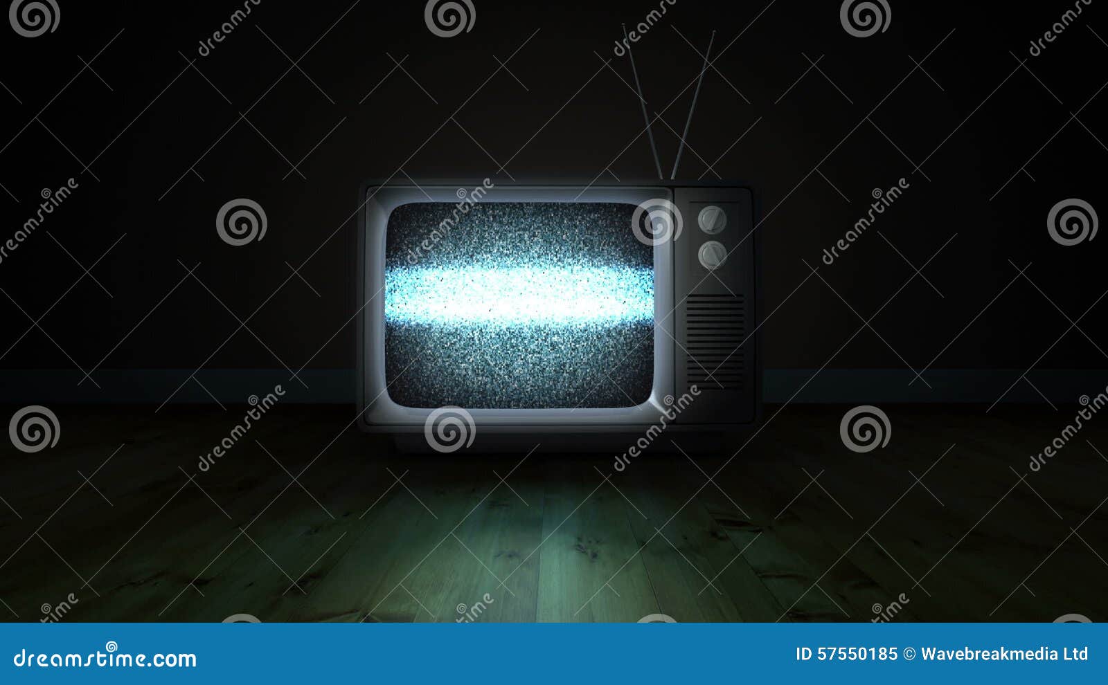 Old Fashioned Tv with Static Stock Video - Video of animation, copy ...