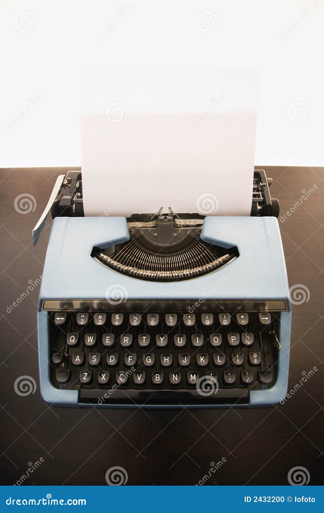 Old fashioned typewriter. stock photo. Image of block - 2432200