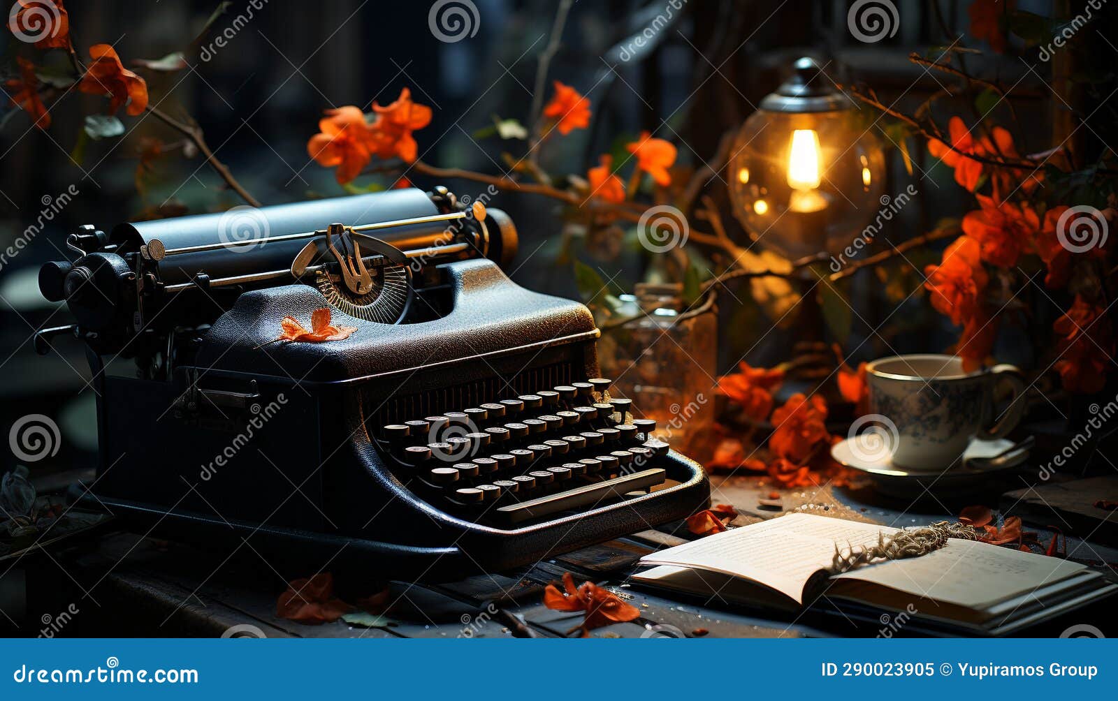 Old Fashioned Typewriter on Rustic Wooden Table, a Symbol of Nostalgia ...