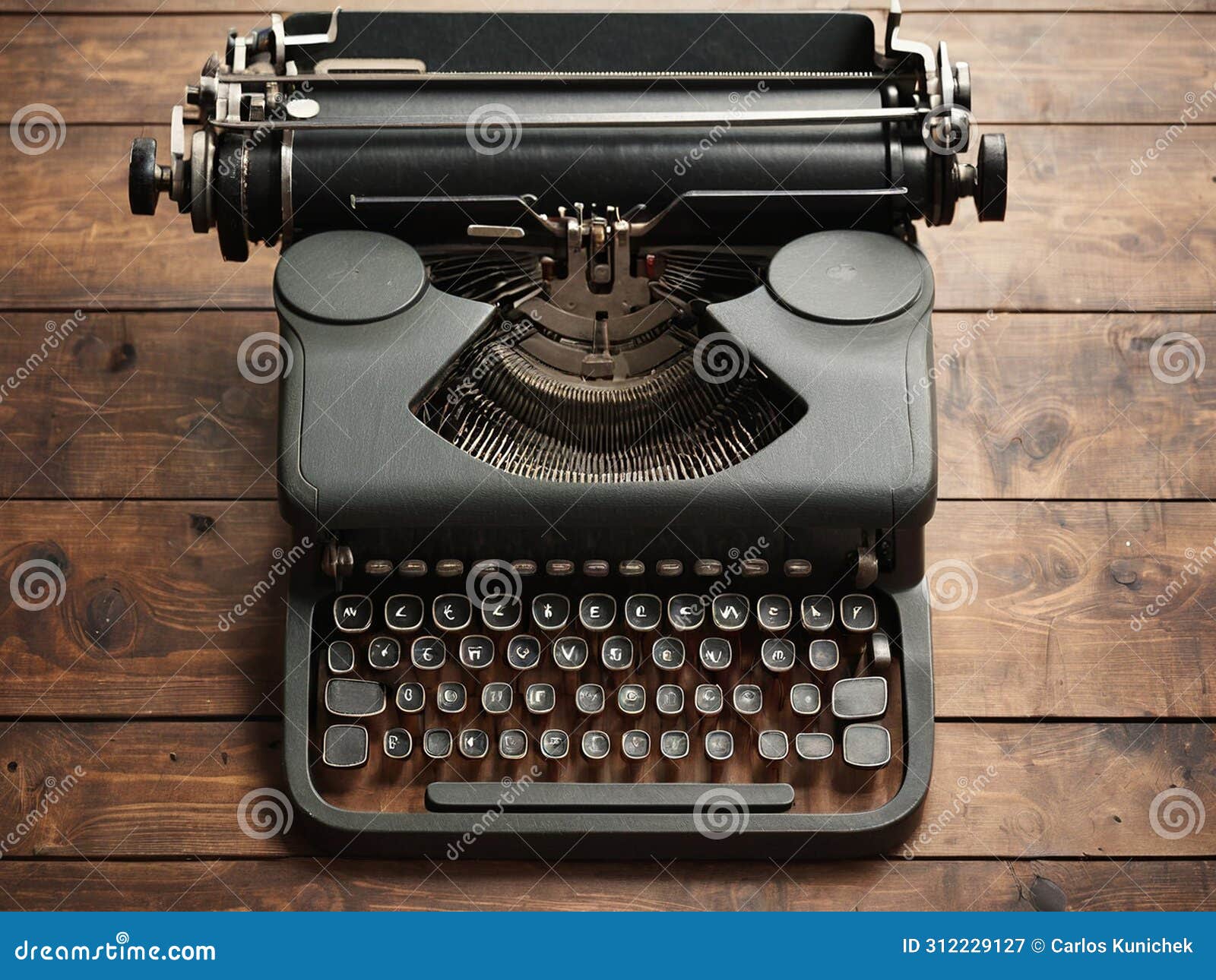 Old Fashioned Typewriter on Wooden Table, a Symbol of Nostalgia and ...