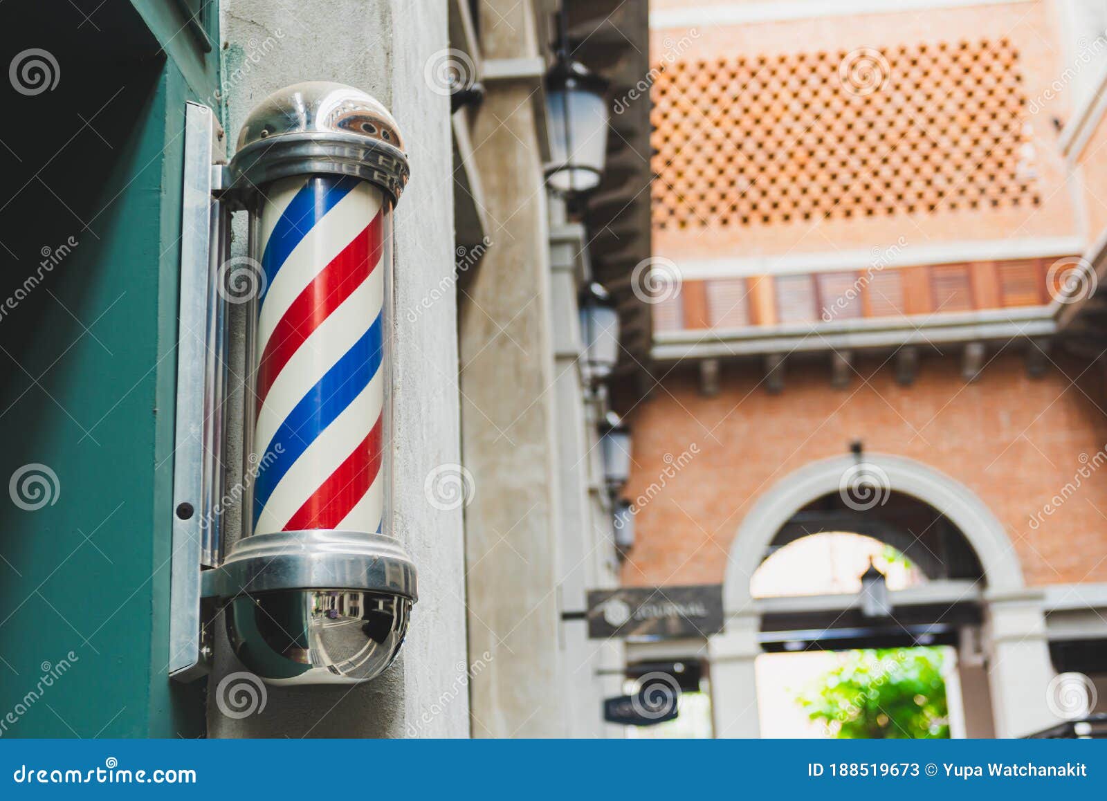 Old Fashioned Vintage Barber Shop Pole Stock Image - Image of sign ...