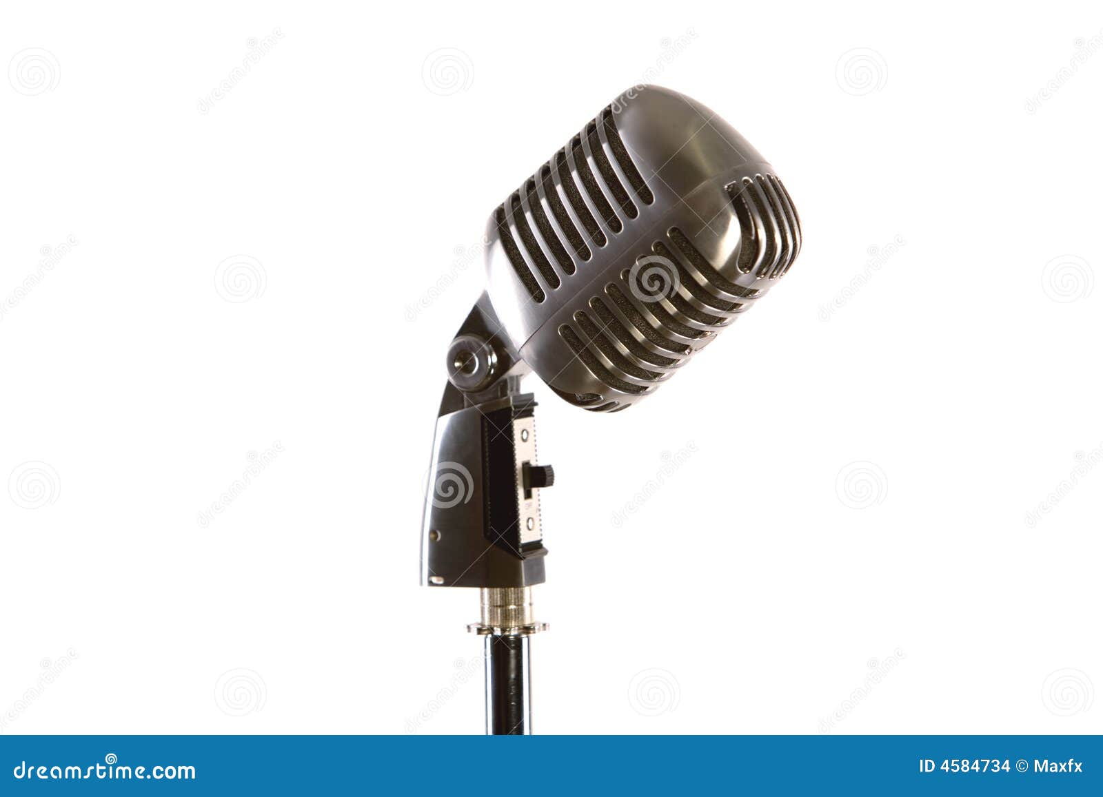 Old Fashioned Vintage Microphone Stock Photo - Image of sing, audience ...