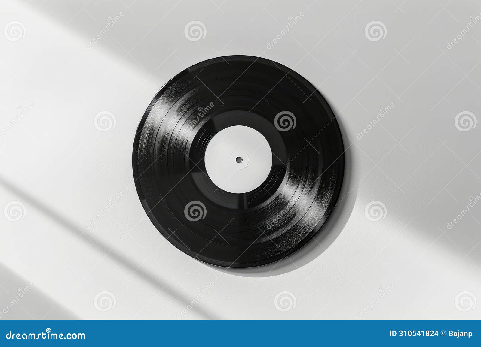 Old-fashioned Vinyl Record on a Grey Background. AI Generative Stock ...