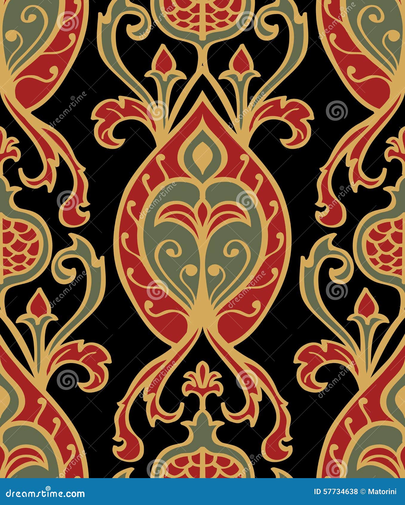 Old-fashioned wallpaper. stock vector. Illustration of british - 57734638