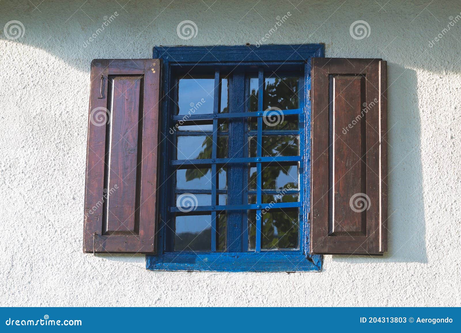 Old Fashioned Window and Shutters Stock Image - Image of house ...