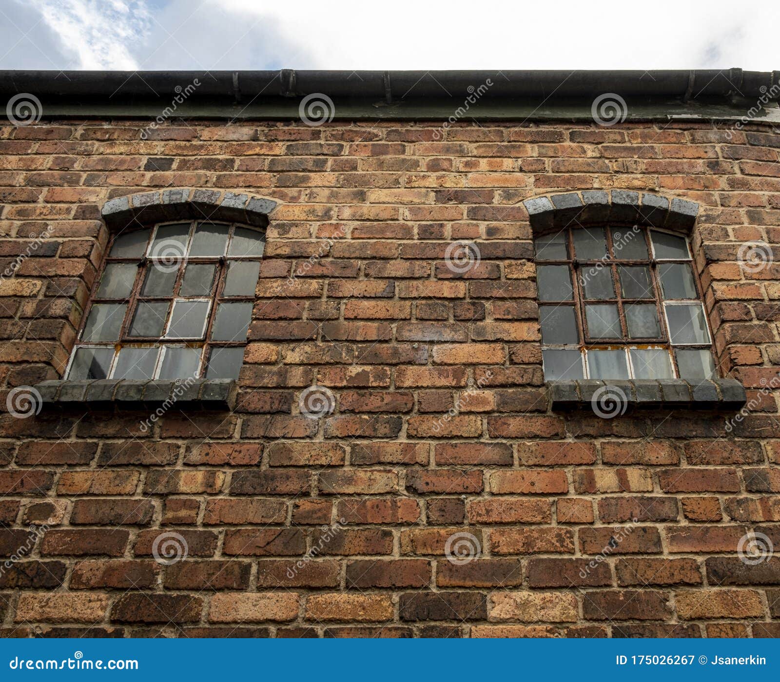 Old Fashioned Windows in a Warehouse Stock Image - Image of filament ...
